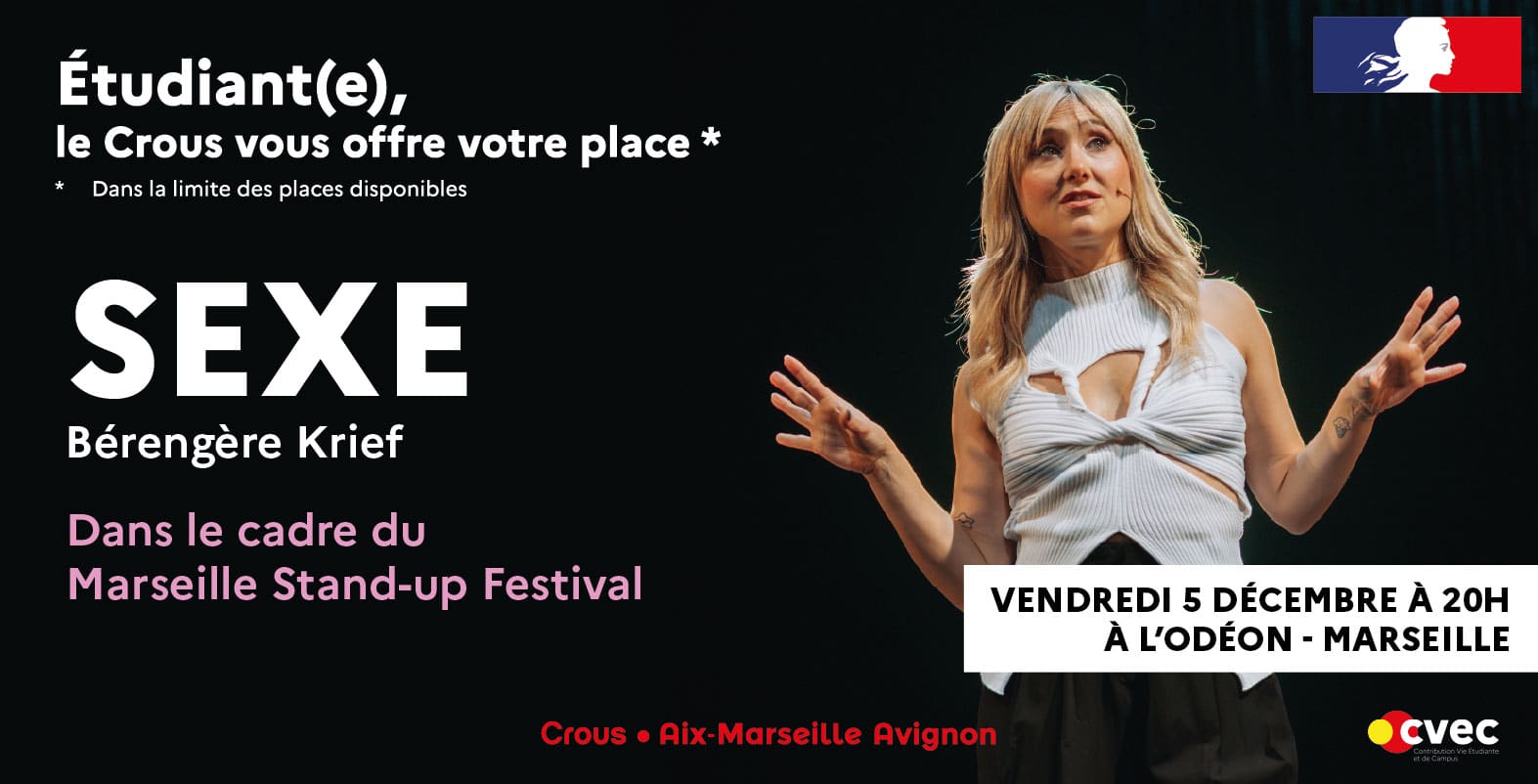 « Sexe » de Bérengère Krief – Le Crous vous offre votre place ! - Crous ...